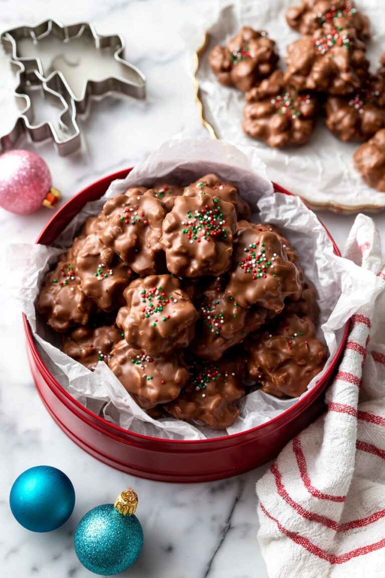 Christmas Peanut Clusters - Easy Holiday Crockpot Treats