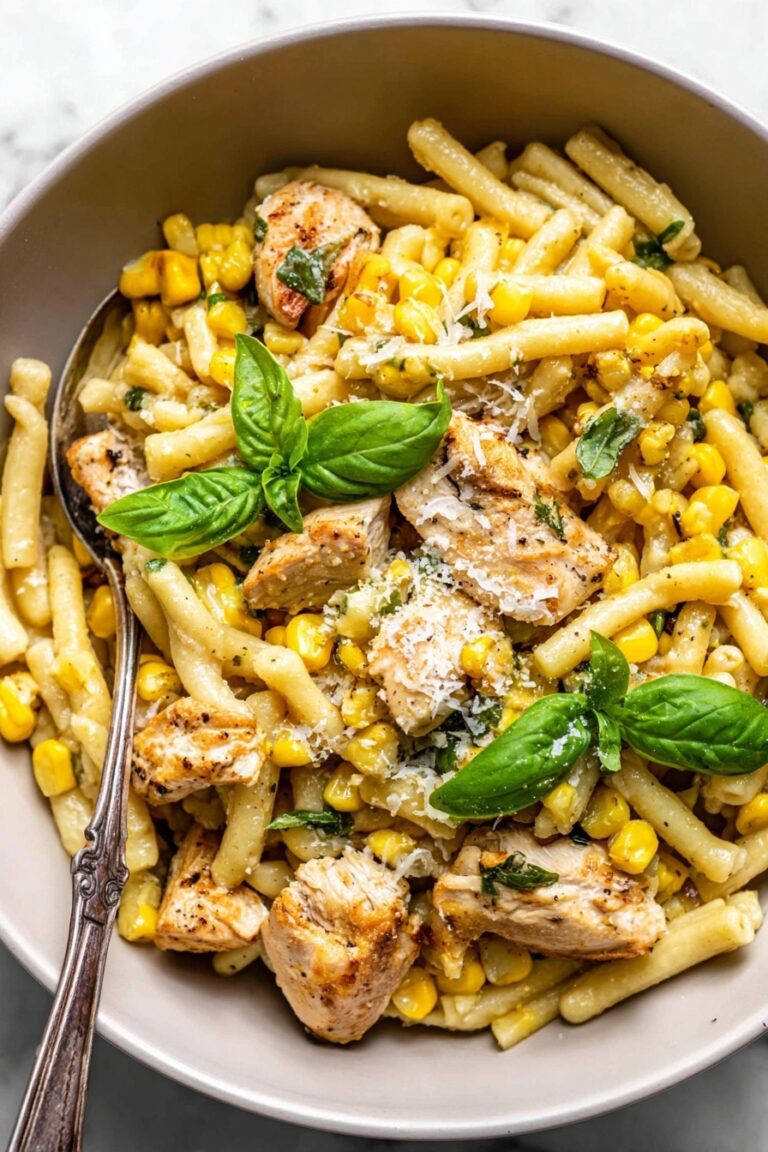 Creamy Chicken and Corn Pasta – Quick & Cozy dinner