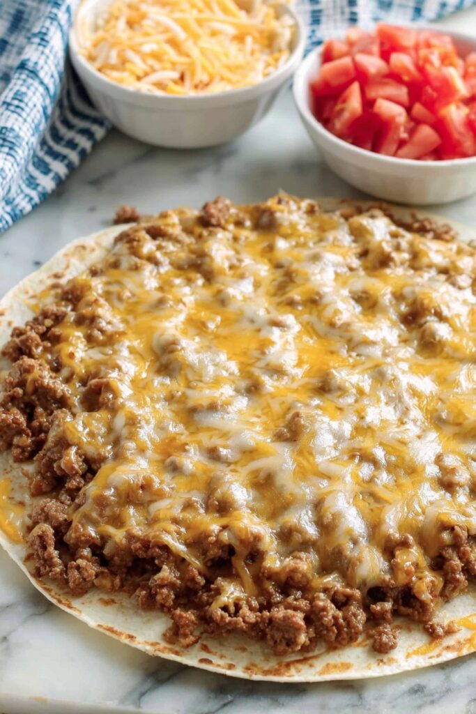 Layered Taco Bake with Ground Beef | Easy Cheesy Casserole
